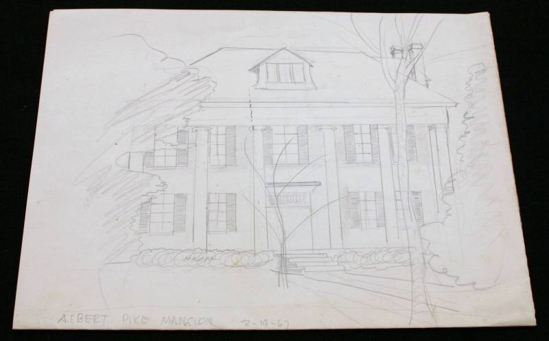 Sketch, Albert Pike Mansion – Works – eMuseum