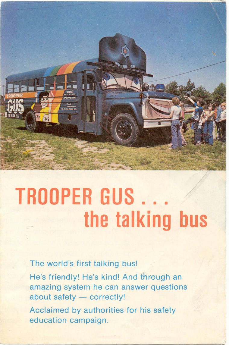 Pamphlet, Trooper Gus the Talking Bus – Works – eMuseum