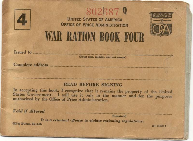 Book, World War II Rations – Works – eMuseum
