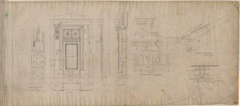 Drawing, Thompson Architectural - Gus and Sol Gans and L.B. Leigh ...