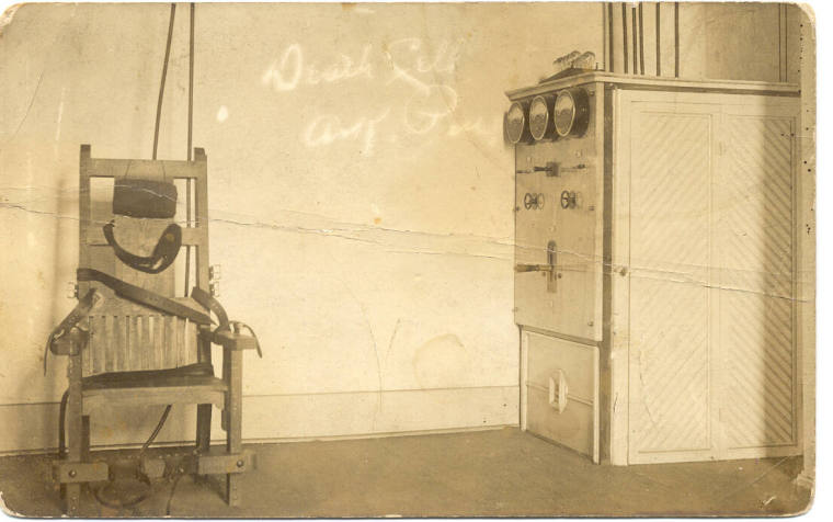Postcard, Prison Electric Chair – Works – eMuseum